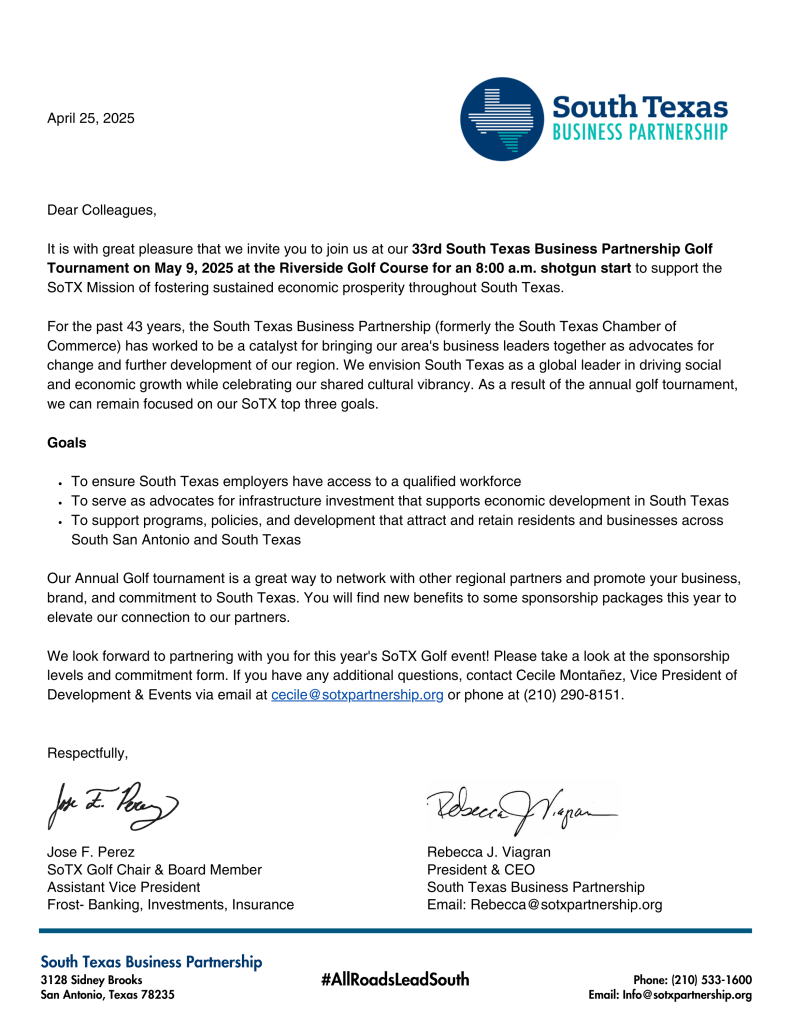 SoTx Golf Tournament 2025 | South Texas Business Partnership